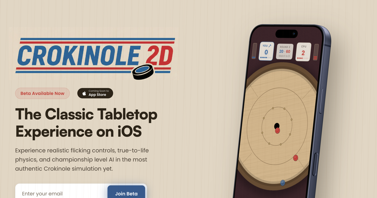 Crokinole 2D — The Classic Flicking Board Game for iPhone and iPad